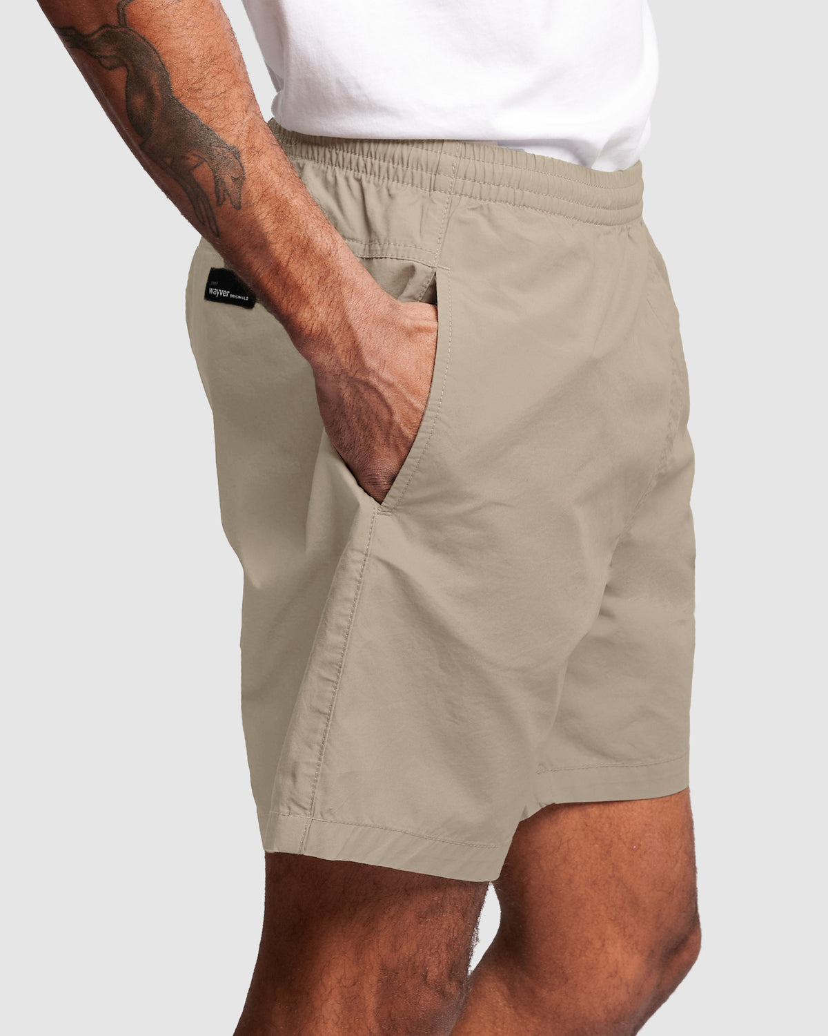 WAYVER Originals - Men's Cotton Beach Shorts - Cuban Sand - Wayver ...